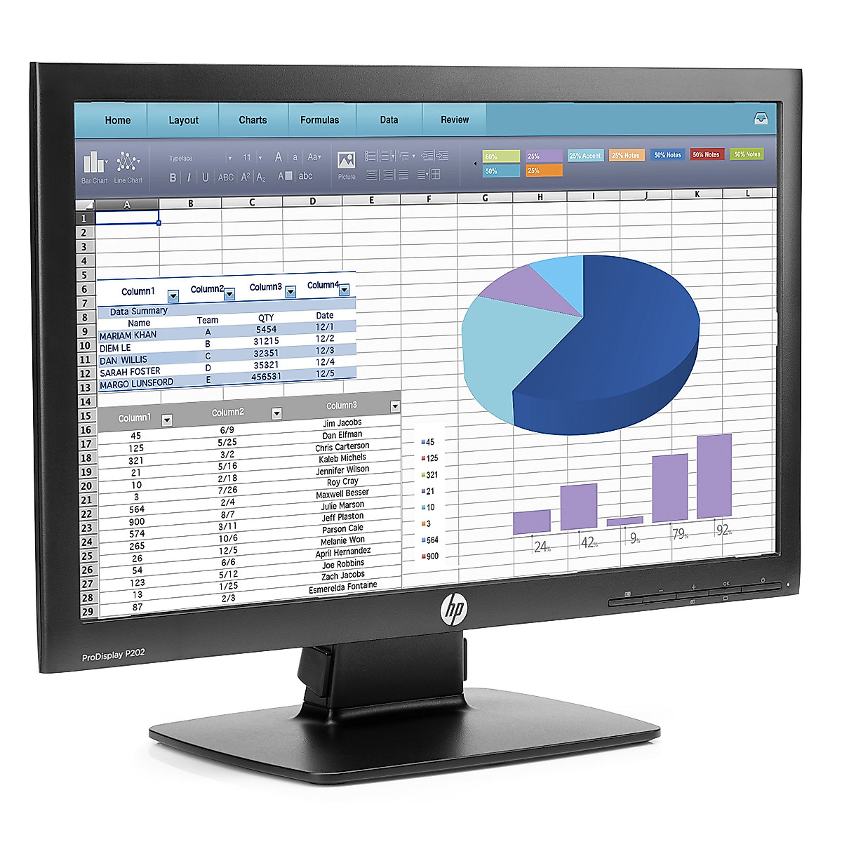 HP ProDisplay P202 TN 20" Black