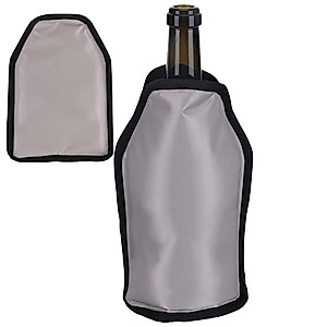 Wine Cooler Sleeve With Protector Instant Cooling and Keeps Your Drink Cold Keep Cool and Chill Champagne Wine (Type7) (WineCooler-1Count)