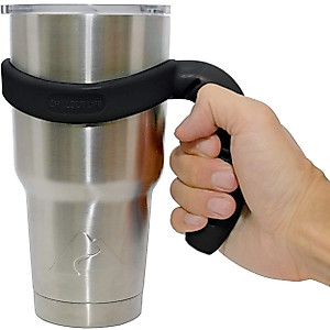 CHILLOUT LIFE Handle for YETI Cup 30 oz - Ozark Trail 30 oz Tumblers, Comfortable Replacement Handle for 30 oz YETI Tumbler & More (Black Handle Only)