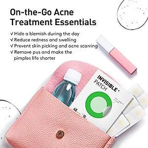 TKTK Pimple Patches, 15 mm Invisible Acne Patches for Face with Salicylic Acid, 0.01cm Extra Thin Outer Edge, Hydrocolloid Zit Patch for Pustule, Whitehead, Cystic Acne Spot, 48 Count