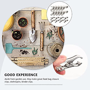 Yardwe Metal Clips 40pcs Greenhouse Clamps Stainless Steel Garden Clips Anti-wind Greenhouse Clamp Garden Support Frame Metal Green House Supplies for Shade Cloth Film Plant Netting Greenhouses