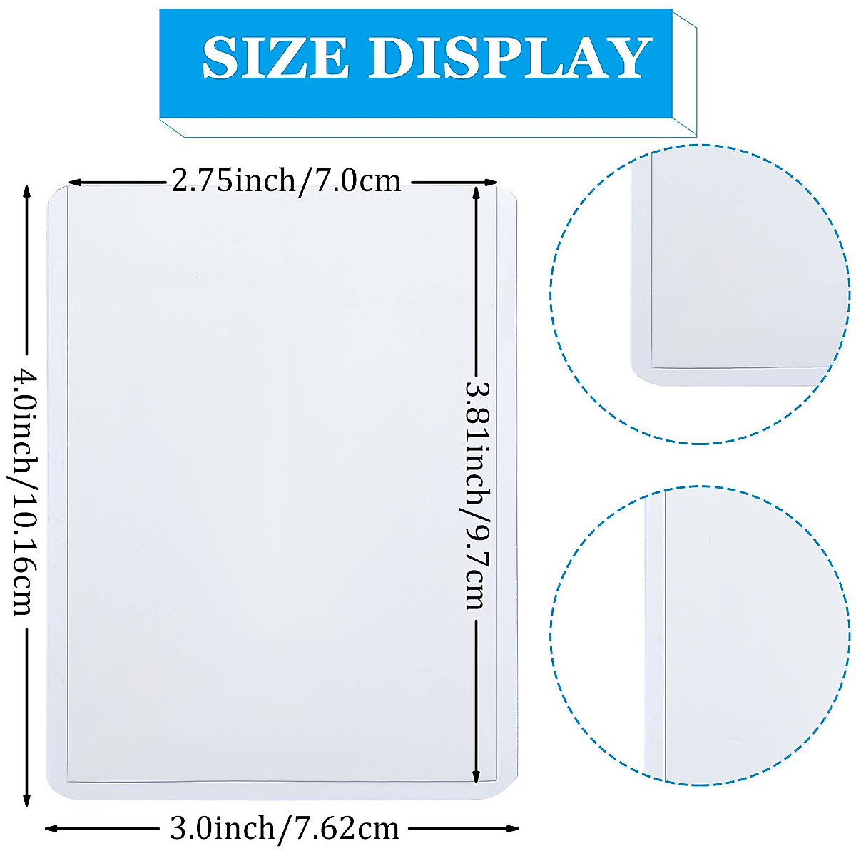 Hard Plastic Card Sleeves Trading Card Holder Baseball Card Sleeves Card Protector Holder for Baseball Card, Football Cards, Gaming Cards 3 x 4 Inch (200 Pieces)