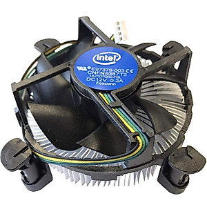 Intel E97379-003 Core i3/i5/i7 Socket 1150/1155/1156 4-Pin Connector CPU Cooler with Aluminum Heatsink and 3.5-Inch Fan for Desktop PC Computer
