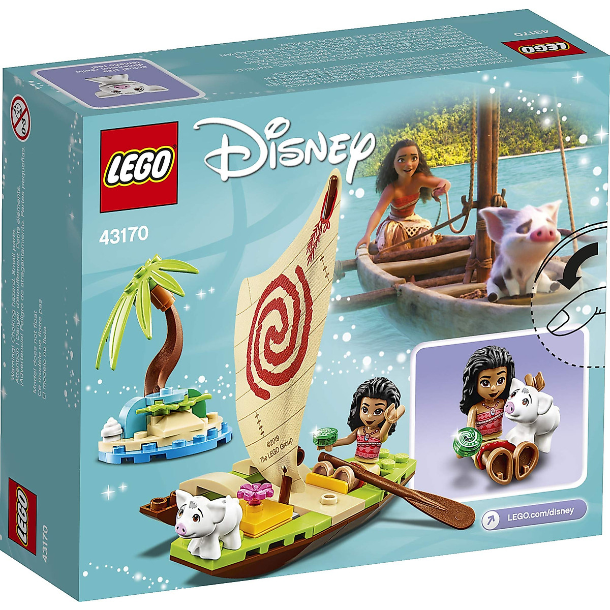 LEGO Disney Moana’s Ocean Adventure 43170 Toy Building Kit, New 2020 (46 Pieces)