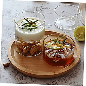 Healifty 6 Pcs Pudding Mold Cups Round Glasses Juice Glass Candy Mold Round Dessert Bowl Glass Jelly Bowl Cocktail Glasses Glass Pudding Cup Dessert Supply Transparent Yogurt Cup With Cover