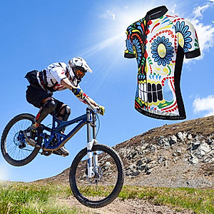 Men's Cycling Jersey and Shorts Set Short Sleeved Bike Jersey and Shorts Mountain Clothing Summer Wear Quick-Dry
