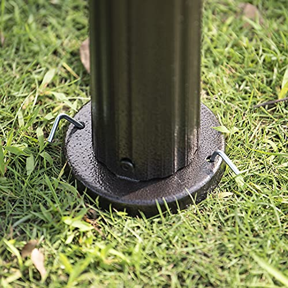 DHPM Iron Double Tiered Backyard Patio BBQ Grill Gazebo with Bar Counters&Extendable Shades for Your Yard, Patio, Garden, Outdoor or Party