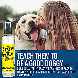 EBPP Stop The Chew 3X Strength Anti Chew Bitter Spray Deterrent for Dogs and Puppies - Alcohol-Free - Most Powerful Bitter Deterrent - 8 Ounce