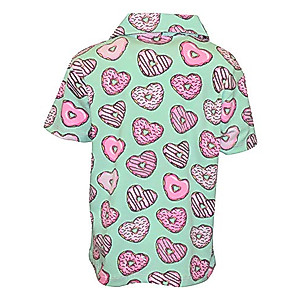 Unique Baby Boys Valentines Day Donut Hearts Polo Shirt (2t, Donut Hearts)