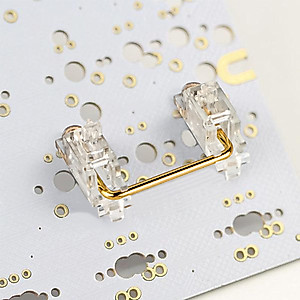 New Fashion Kingdom Keyboard Stabilizers Gold Plated PCB Screw-in Stabilizers 2u 6.25u 7u Mechanical Keyboard Stabilizers Mechanical Keyboard Accessories for 60/87 Keyboard – Transparent