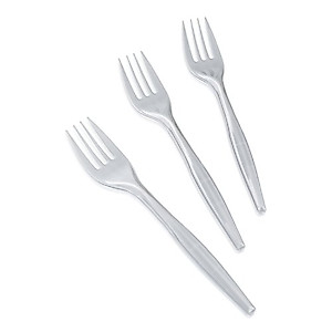 [600 Pack] White Disposable Plastic Forks - Practical Cutlery for Parties, Lunches, Picnics, and Long Trips - Great for Meals, Desserts, or Appetizers