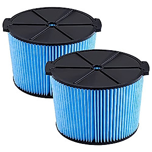 Replacement Filter Shop Vac Filter for Ridgid VF3500 2-pack,3-Layer Fine Dust and Dirt Wet/Dry Vac 3-4.5 Gallon Portable Vacuum Cleaners