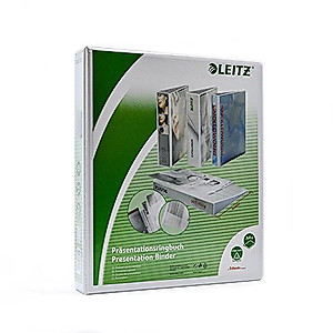 Leitz 4-Ring 1.75-Inch Premium A4 Sized European View Binder, White (4285)