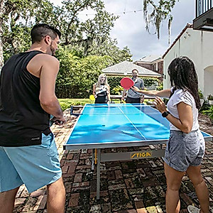 STIGA XTR Professional Outdoor Table Tennis Tables – All Weather Aluminum Waterproof Outdoor or Indoor Design with Net & Post - 10 Minute Easy Assembly Ping Pong Table with Compact Storage