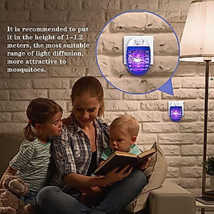 Bug Zapper Indoor Plug-in Mosquito Killer Trap Zapper, Electric Gnat Fly Trap Zapper for House Mini Bug Killer Light Eliminates Flying Pests for Home, Little Gnats (Blue)