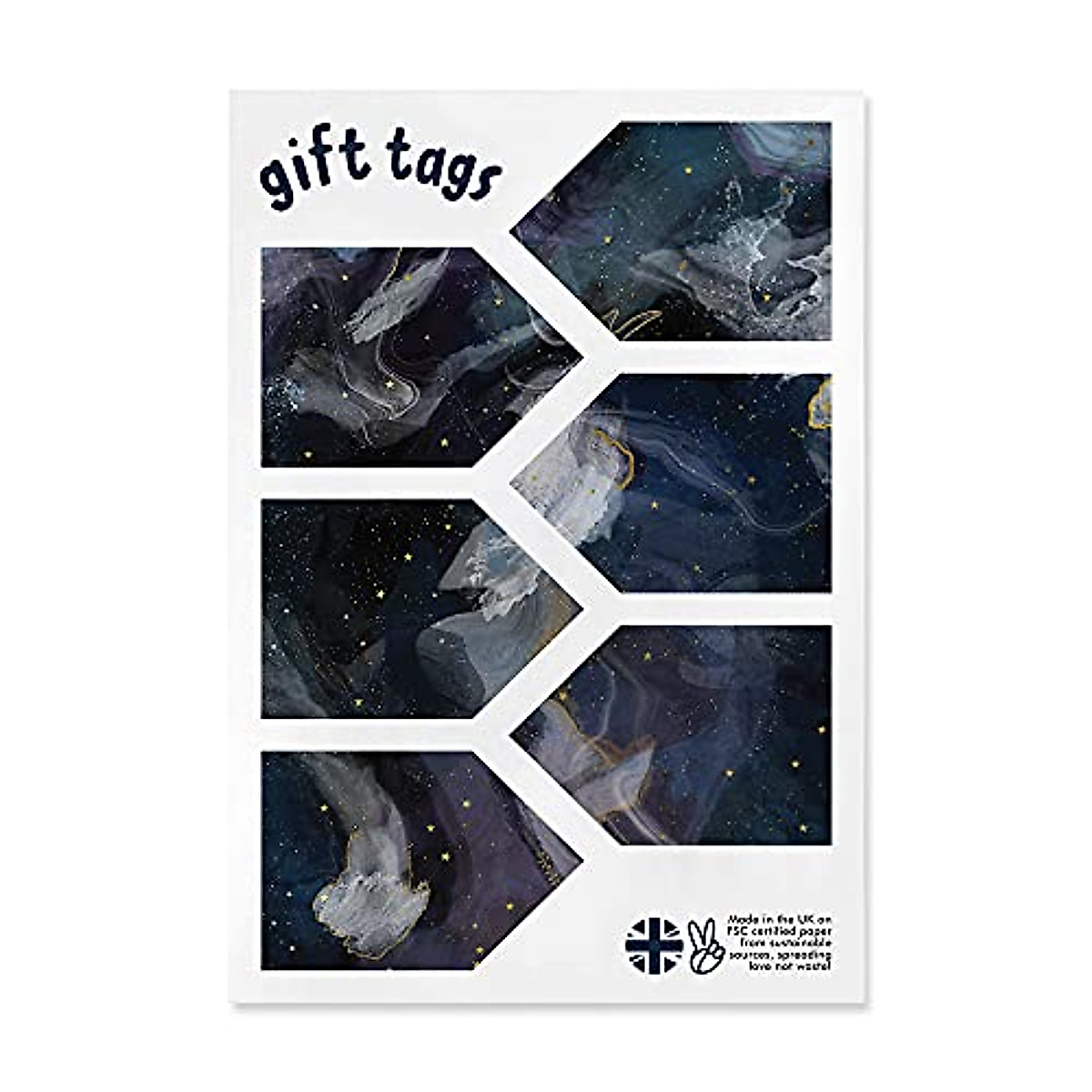 CENTRAL 23 - Galaxy Wrapping Paper - 6 Sheets of Birthday Gift Wrap - Space Wrapping Paper - Blue Black - Recyclable - For Birthday Christmas