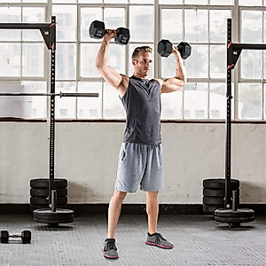 CAP Barbell Cast Iron Hex Dumbbell, Black, Single, 25 lb