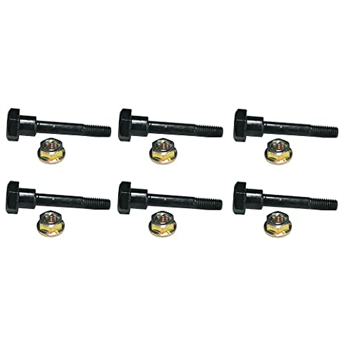 LAWN & GARDEN AMC 6 Pack, Compatible with Honda Snowblower Shear Pins & Nut Part #'s 90102-732-010 & 90114-SA0-000, Code 1410182, 1533355