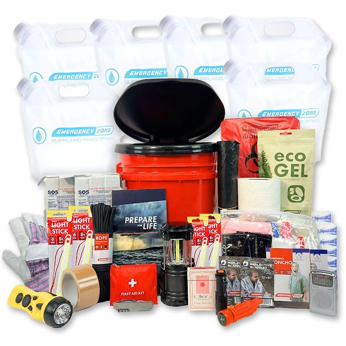 2 Person Hurricane Survival Kit | Disaster Preparedness Kit Packed w/Hurricane Preparedness Items & Hurricane Supplies When You Need It Most