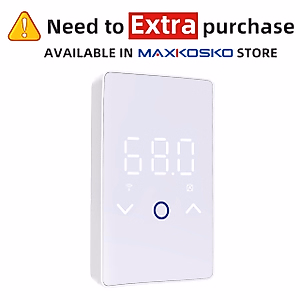 Electric Heated Floor Cable Underfloor Heating System Kit with Cable Guide，Alarm Monitor for Indoor Installation 120V,50 Sqft