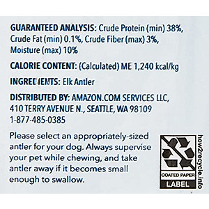 Amazon Brand – Wag Split Elk Antler, Naturally Shed, Medium 6–7.5 inches