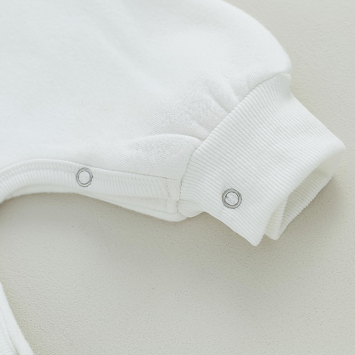 Twopumpkin Newborn Baby Boy Warm Sweatshirt Onesie Romper Long Sleeve Fleece Sweater Jumpsuit Winter Snow Outfit Clothes (Warm Fleece Little Dude White, 12-18 Months)