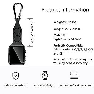 Compatible for Apple Watch Band-Replaceable Apple Watch Keychain,Necklace Pendant,Fob,Clip On,Carabiner,Pocket Watch Case,Lanyard,Arm,Nurse Watch Band