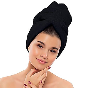 Eurow Microfiber Salon Towels, 16 by 29 Inches, Black, Pack of 10