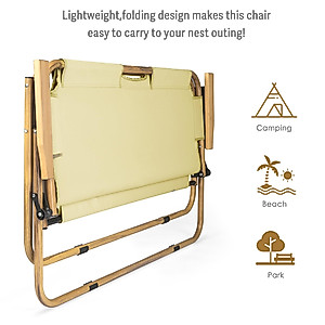 LUCKYERMORE Folding Loveseat Camping Chair for 2 Person Double Seat Outdoor Portable Aluminum Beach Chair with Armrests Compact Picnic Chair for Fishing Travel Camp Camping Beach Indoor Outdoor
