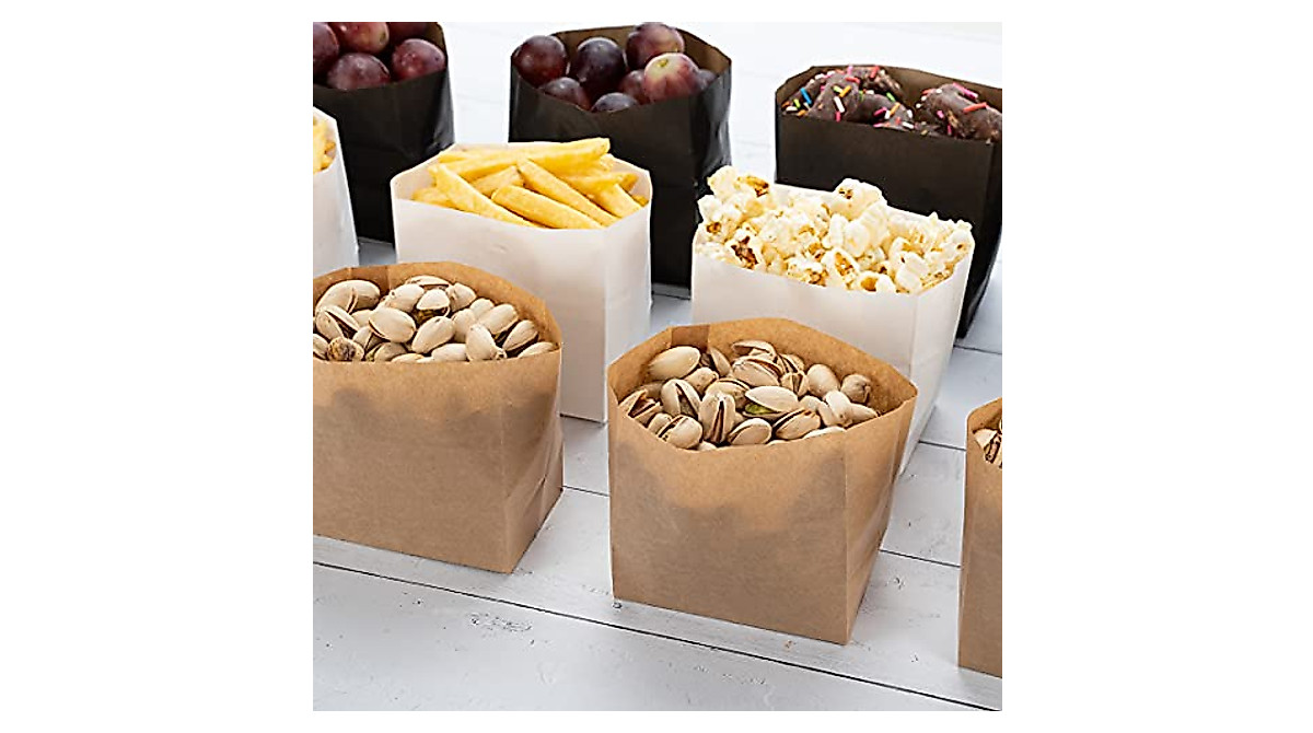 Buy 100 Sustainable Kraft Paper Snack Bags