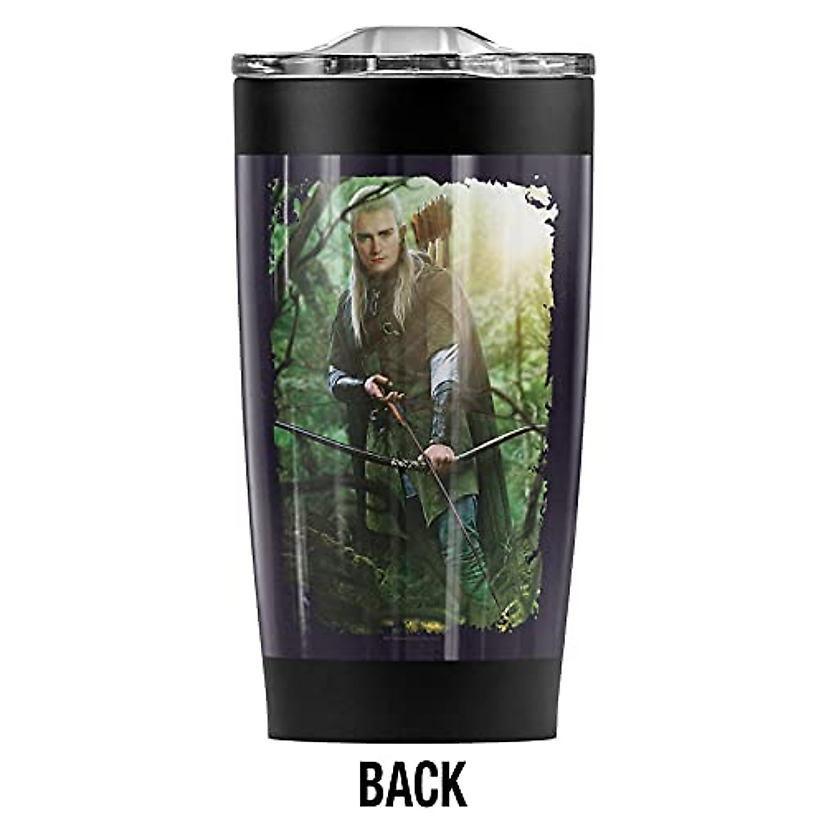 The Lord of The Rings Legolas Stainless Steel Tumbler 20 oz Coffee Travel Mug/Cup, Vacuum Insulated & Double Wall with Leakproof Sliding Lid | Great for Hot Drinks and Cold Beverages