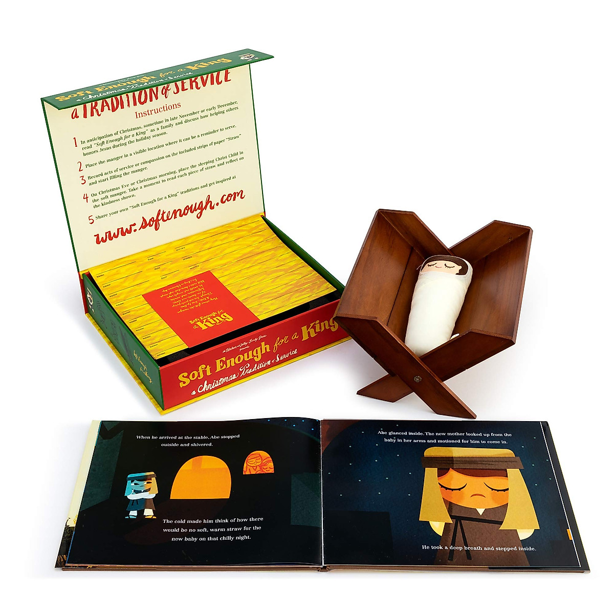 DEMDACO Soft Enough for A King Acts of Service Christmas Tradition Boxed Set