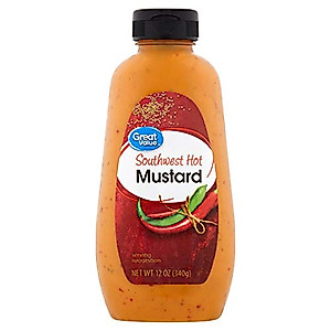 🌵🏜️ Southwest 🔥🌶️ Hot Mustard 🌭 All Natural 🍔 Kosher 🥪 One 12 Oz (340g) Bottle 📦 1 Pack 🇺🇸