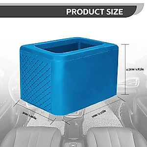 NTNEV 2PCS Seat Belt Buckle Holder, Silicone Seat Belt Buckle Booster, Keep the Seat Belt Buckle Upright and Stable, Raises Seat Belt Buckle for Easy Access, Car Accessories (Blue)