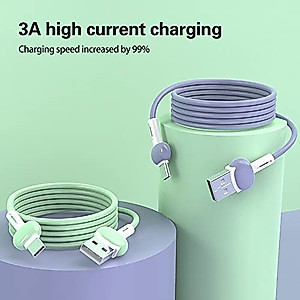 BGNTBUK Note 9 Plus New 2PC 1m 3A Silicone Data Cable Mobile Phone Color Fast Charging Line Liquid Soft Plastic Flash Charging Cable Cf-31 Case