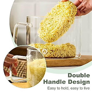 50Oz Cooking Saucepan, Clear Glass Cooking Pot Heat Resistant Stovetop Pot, Multi-Function Stew Pot for Home Kitchen Restaurant