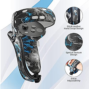 AIXOTO VR Accessories for Oculus Mate Quest 2, 4 in 1 Set Include Silicone Face Cover, Controller Grip Cover, VR Shell Cover, Lens Cover and 10PCS Disposable Eye Cover (Phantom)