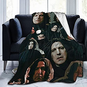 Alan Rickman Soft and Comfortable Wool Fleece Throw Blankets Yoga Blanket Beach Blanket Suitable for Home and Tourist Camping