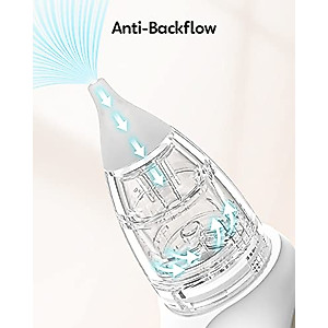 Nasal Aspirator for Baby, MOMTORY Electric Baby Nose Sucker, Powerful Booger Sucker Nose Cleaner with 3 Speeds of Suction, Music Function, 2 Silicone Tips, Fast Charging for 60 Days Use