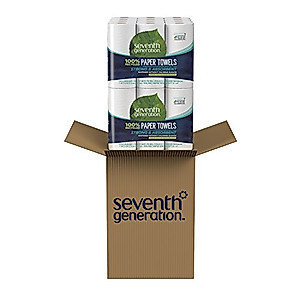 Seventh Generation Paper Towels, 100% Recycled Paper, 2-Ply, 6-Count (Pack of 4)