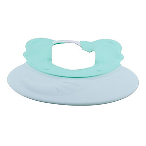 Topwon Baby Shampoo Shower Cap/Bath Hat,AdjustableSilicone Visor Hat for Toddler,Ears Protection (Green)