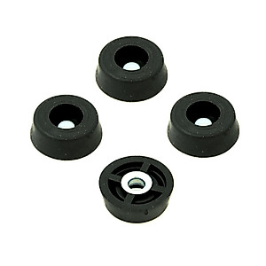 250 Small Round Rubber Feet W/Screws - .250 H X .671 D - Made in USA - Food Safe Cutting Boards Electronics Crafts #
