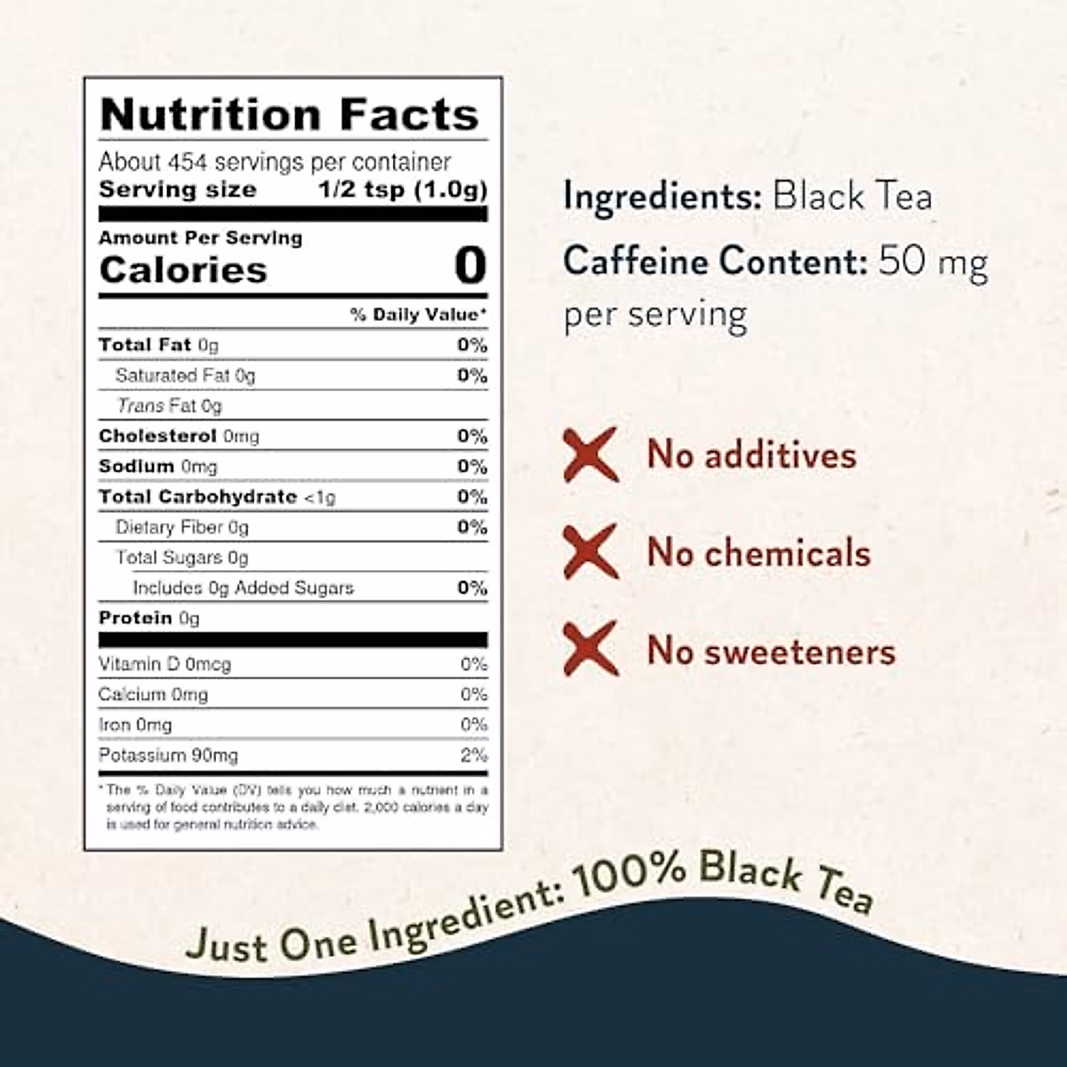 Forage & Flourish - Instant Black Tea Powder - Just One Ingredient - Unsweetened Drink Powder - Great Hot or Cold - Add to Smoothies or Baked Goods - 1 lb