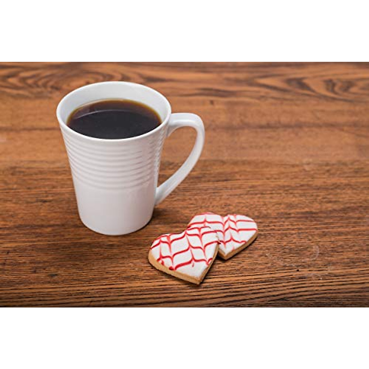 BIA Cordon Bleu White Porcelain Ribbed Coffee Mug, 1 Size, Set of 4