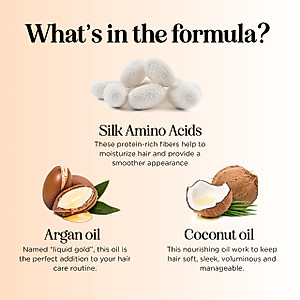 Hair Conditioner for Damaged Dry Hair - Silk Protein Conditioner for Dry Hair Frizz Control & Shine - Hydrating Conditioner for Curly Hair with Argan Oil and Hair Moisturizer for Dry Hair Care