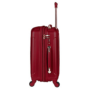 kensie Women's Alma Hardside Spinner Luggage, Expandable, Japanese Carmine Red, Carry-On 20-Inch