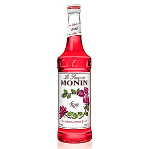Monin - Rose Syrup, Elegant and Subtle, Great for Cocktails, Mocktails, and Soda, Gluten-Free, Non-GMO (750 ml)