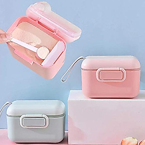 CHDHALTD Formula Dispenser with Scoop,Portable Milk Powder Formula Containers for Travel Baby Food Storage Box