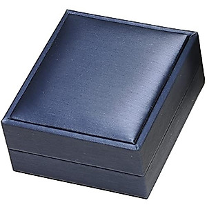 The Jewellery Pak Blue Color Necklace Earring Set Gift Box Luxury Soft Touch PU Leather Material Necklace Pendant Chain Jewelry Storage Box Size 2.87 in(W)3.35〞(D)1.38〞(H), Blue