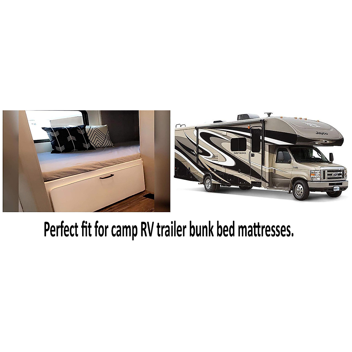 Gilbin Foam Mattress Topper, Egg Crate Hi-Density Foam Pad, Mattress Topper Convoluted Foam for Pain Relief on Pressure Sores Cot Size 30" x 74" Fits Camp Cots